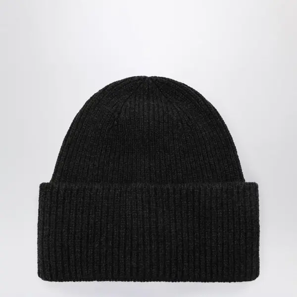 Destin Anthracite Wool And Cashmere Beanie - Gray
