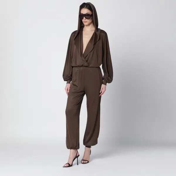 Andamane Grace Knit Set In Chocolate - Brown