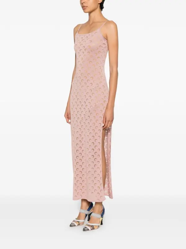 MARINE SERRE Moon Devore Long Dress