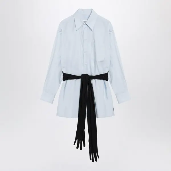 MAISON MARGIELA Light Cotton Shirt With Gloves - Blue