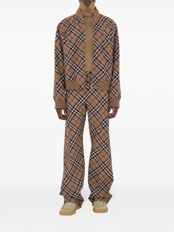Burberry Check Wool Blend Harrington Jacket
