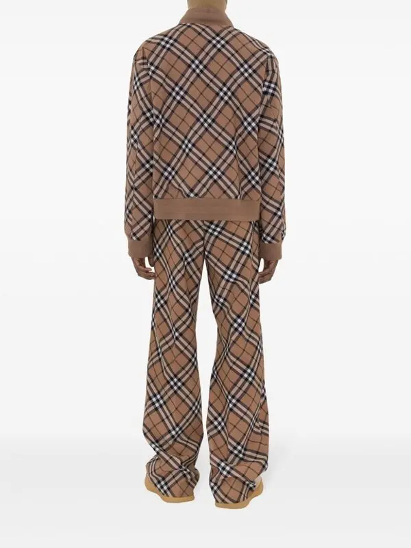 Burberry Check Wool Blend Harrington Jacket