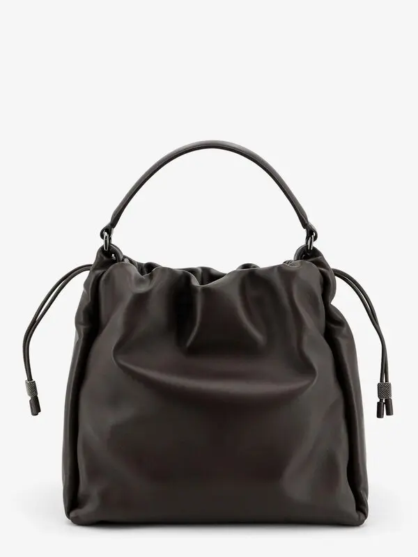 Brunello Cucinelli Bucket Mellow Leather Shoulder Bag - Multicolor