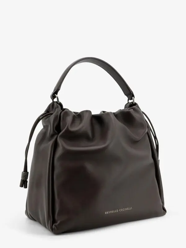 Brunello Cucinelli Bucket Mellow Leather Shoulder Bag - Multicolor