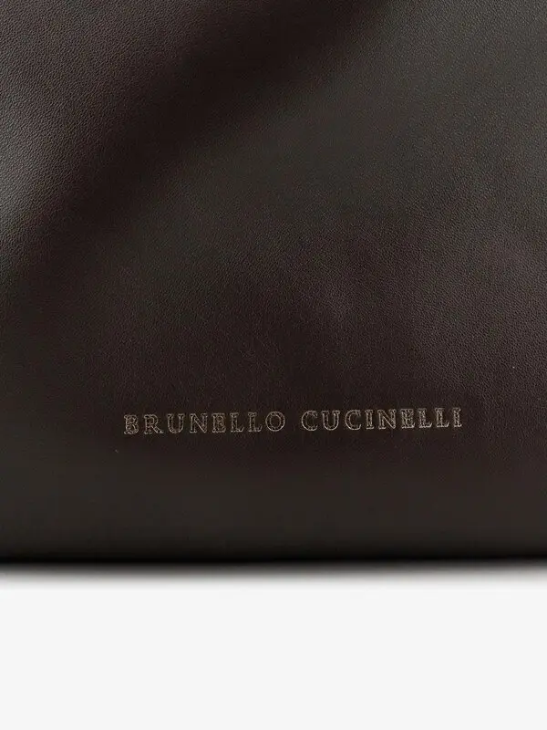 Brunello Cucinelli Bucket Mellow Leather Shoulder Bag - Multicolor