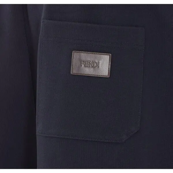 Fendi Bermuda With Patch And Selleria Stitching