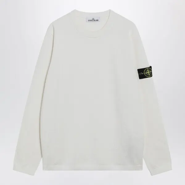 Stone Island Micro Knit Cotton Sweater - White