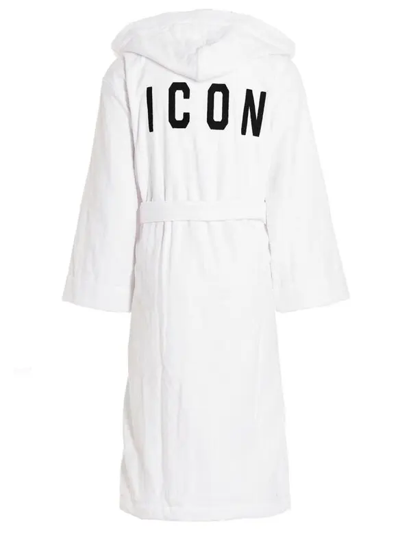 Dsquared2 Hooded Bathrobe With Logo