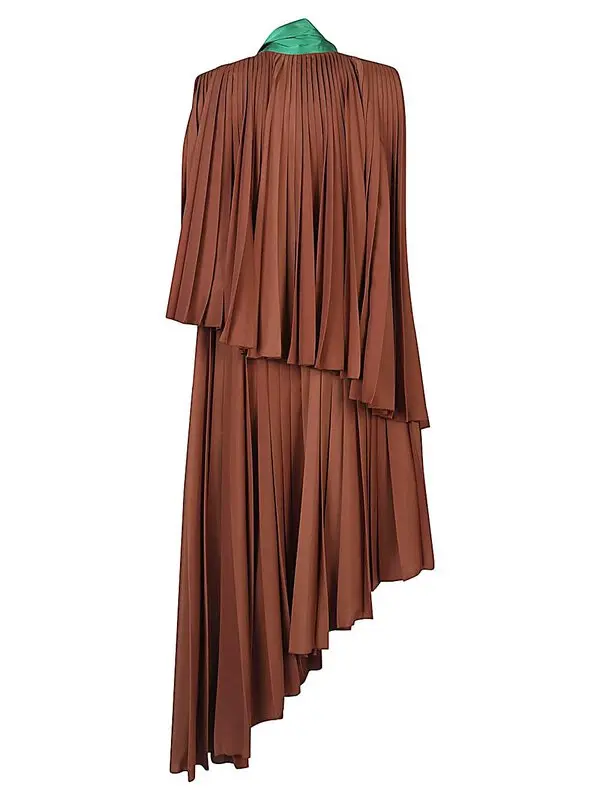Loewe Pleated Asymmetric Dress - Multicolor