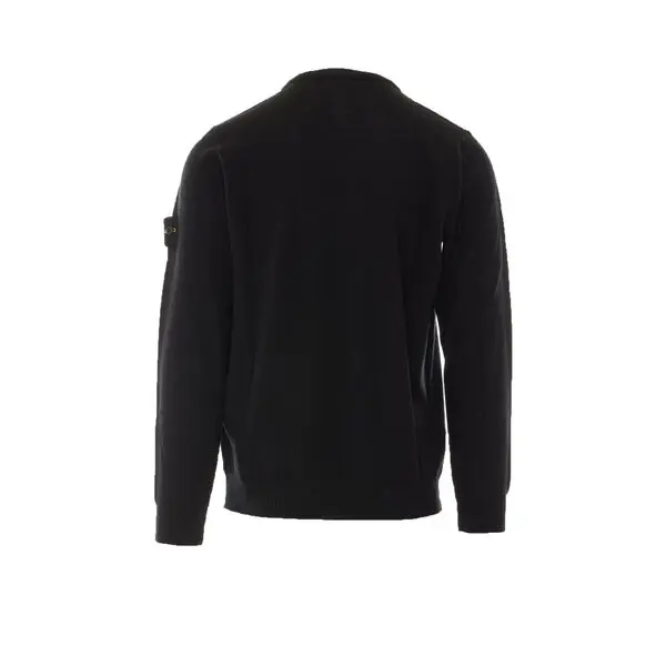 Stone Island Logo Sweater - Black