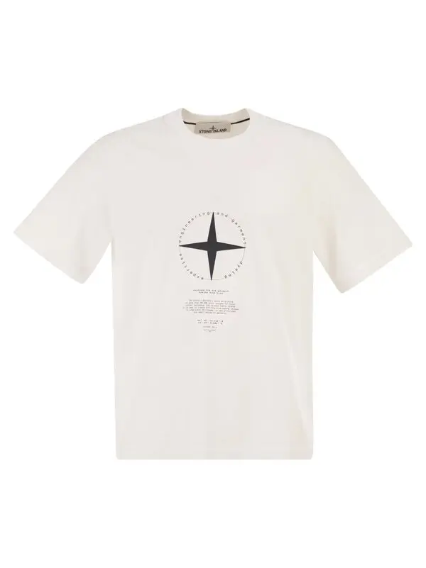 Stone Island Regular Fit T-shirt With “light Compass” Print