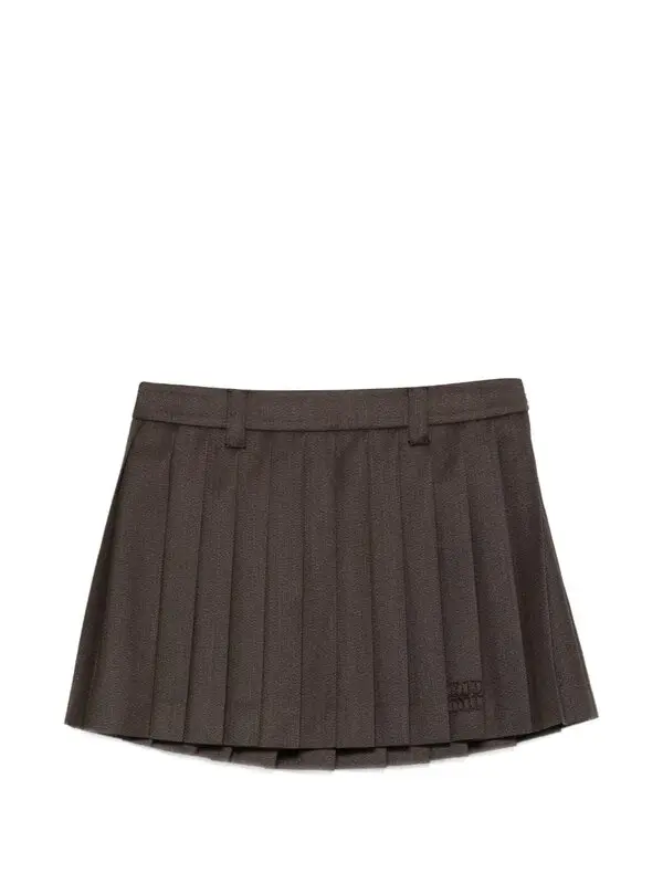 Miu Miu Wool Mini Skirt - Multicolor
