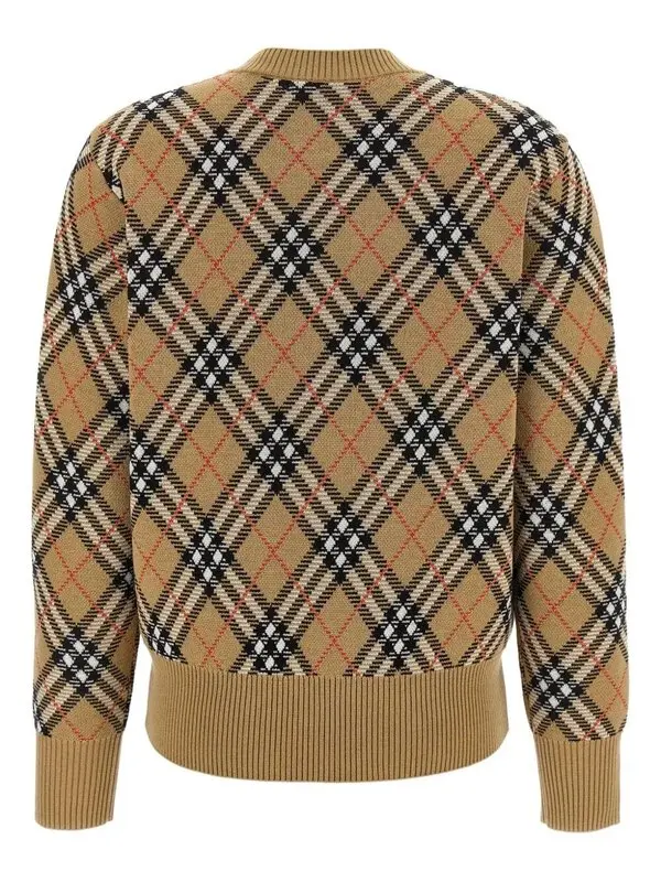 Burberry Check-pattern Wool Sweater