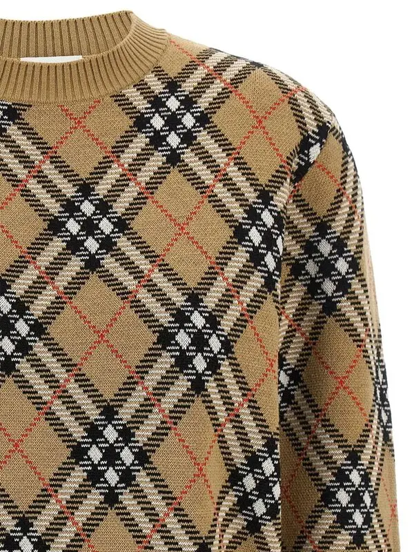 Burberry Check-pattern Wool Sweater