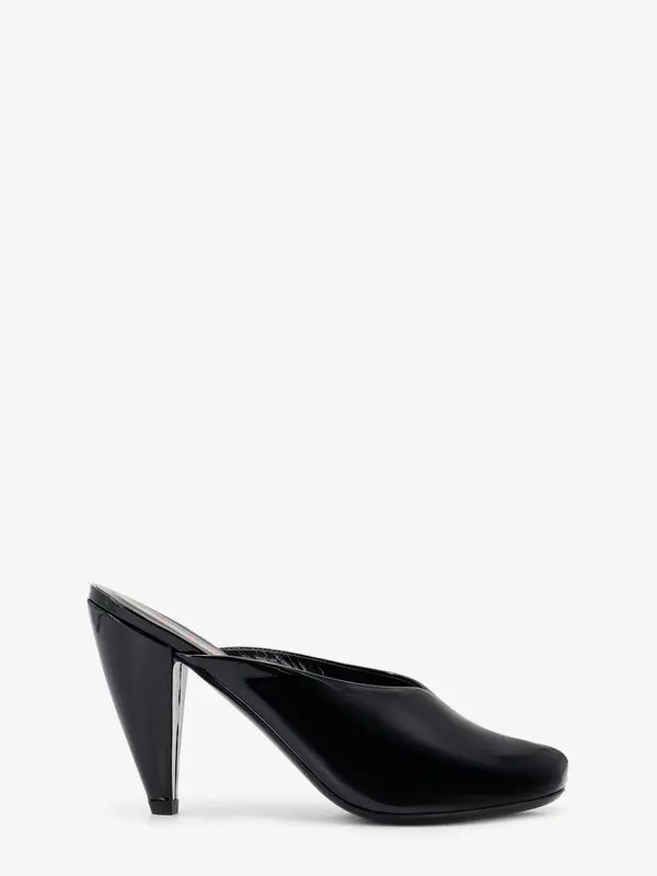 JUDE Patent Leather Paw Mule Sandals - Noir
