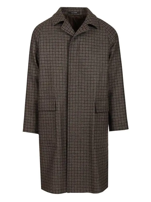 Tagliatore Loyd Checked Coat - Brown