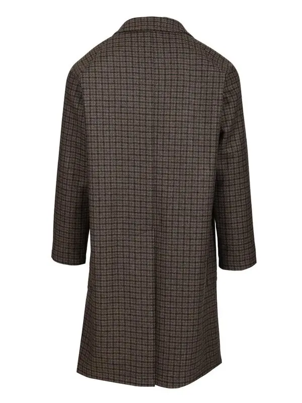 Tagliatore Lloyd Checked Coat - Brown