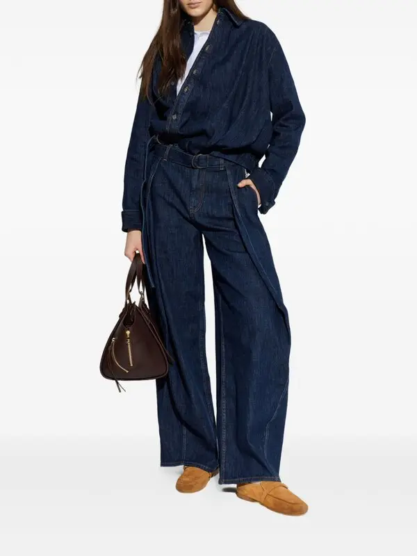 Loewe Belted Wide-leg Denim Jeans - Multicolor