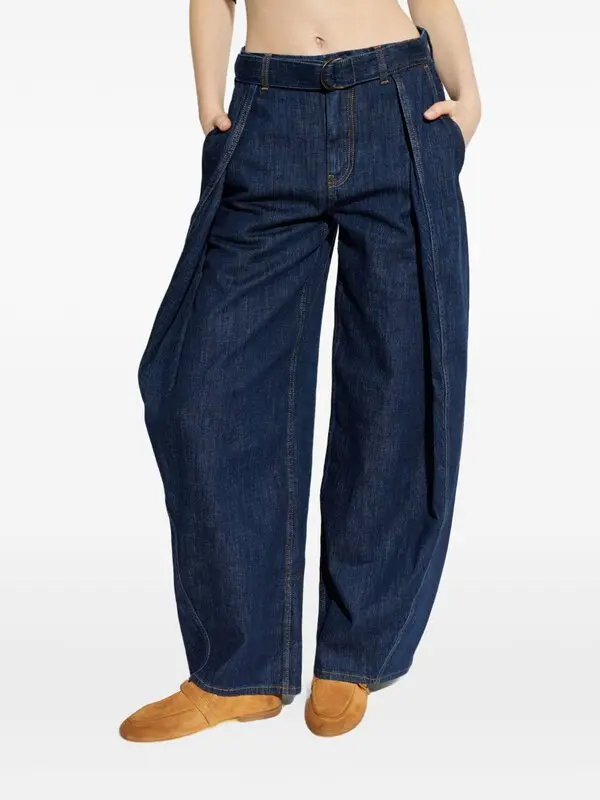 Loewe Belted Wide-leg Denim Jeans - Multicolor