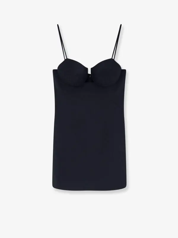 Givenchy Cutaway Satin Mini Dress - Black