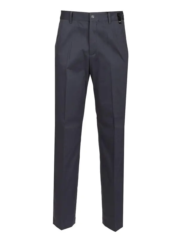 Fendi Gabardine Cigarette Trousers - Blue
