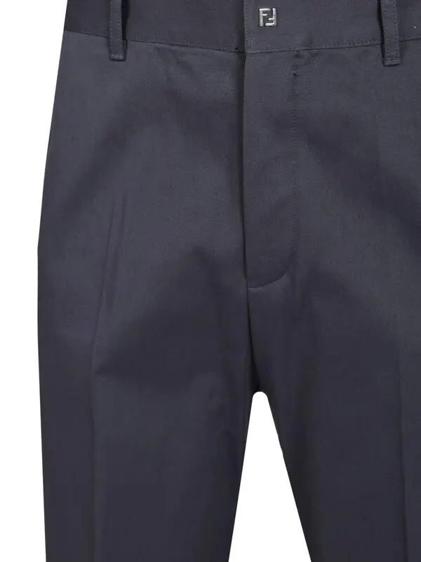 Fendi Gabardine Cigarette Trousers - Blue
