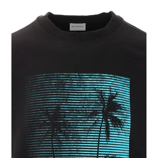 Balenciaga Logo Sweatshirt With Palm Tree Print