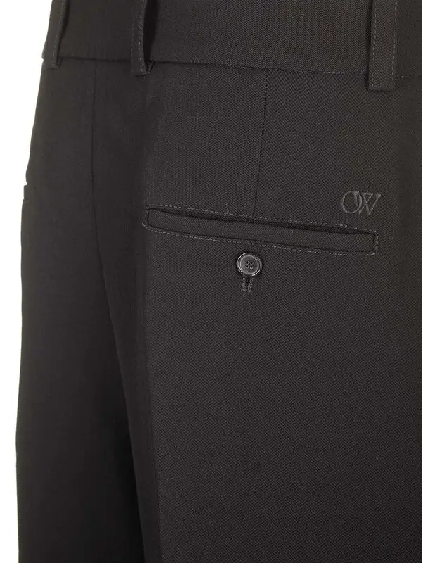 Off-White Virgin Wool Trousers