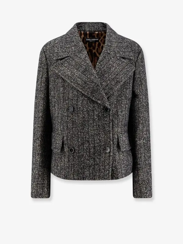 Dolce & Gabbana Wool Blend Striped Double-breasted Blazer - Multicolor