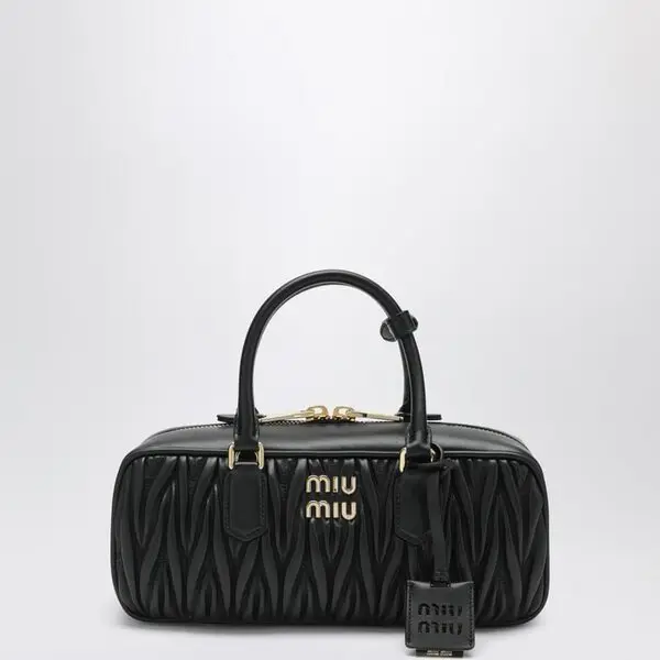 Miu Miu Matelassé Nappa Leather Bag - Black