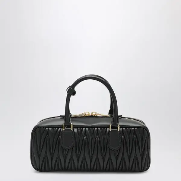Miu Miu Matelassé Nappa Leather Bag - Black