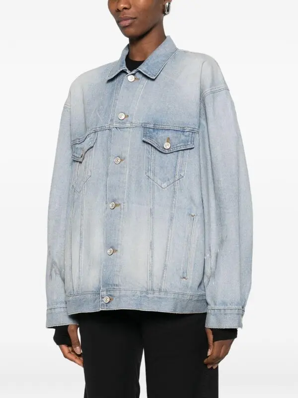 Balenciaga Denim Cotton Jacket - Multicolor
