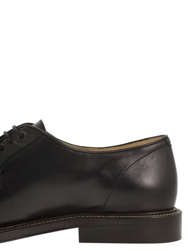 Brunello Cucinelli Calfskin Derby Shoe - Black