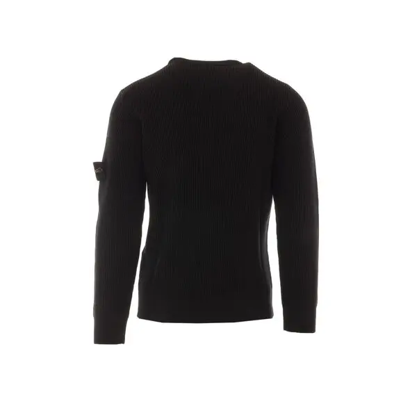 Stone Island Logo Sweater - Black