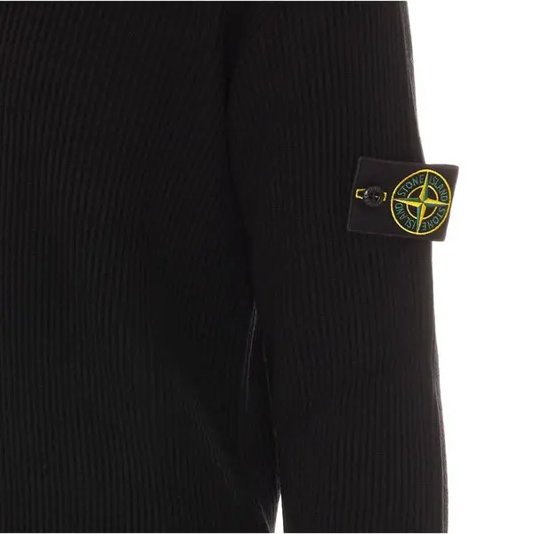 Stone Island Logo Sweater - Black