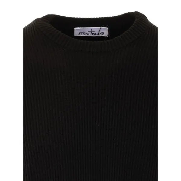 Stone Island Logo Sweater - Black