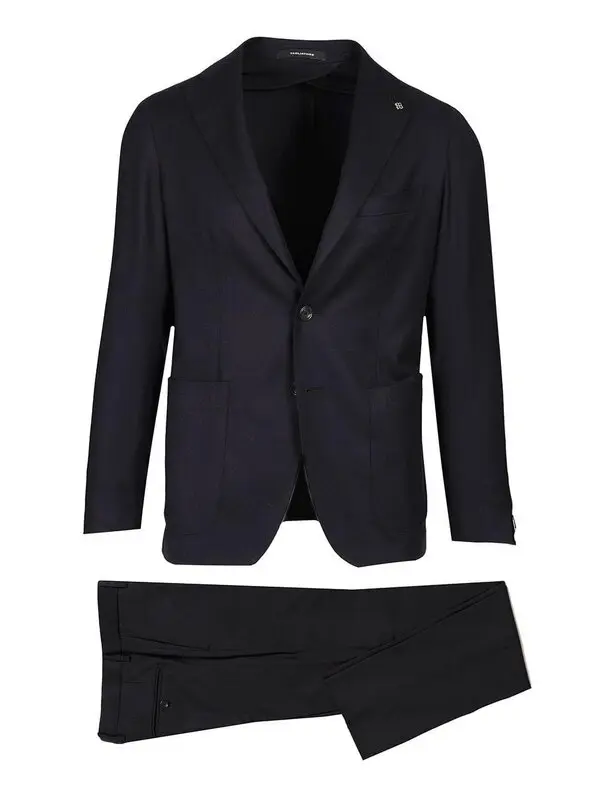 Tagliatore Wool And Silk Suit - Blue