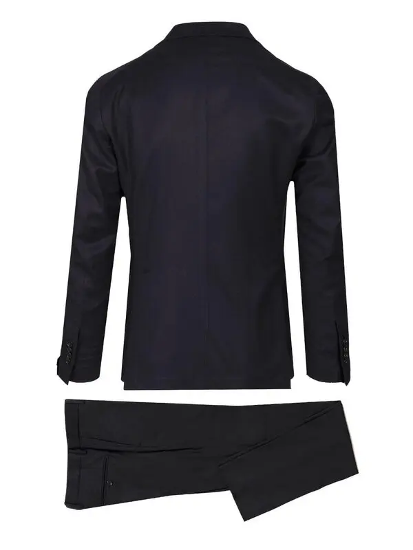 Tagliatore Wool And Silk Suit - Blue