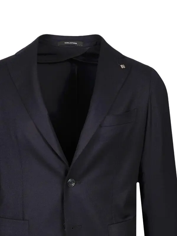 Tagliatore Wool And Silk Suit - Blue