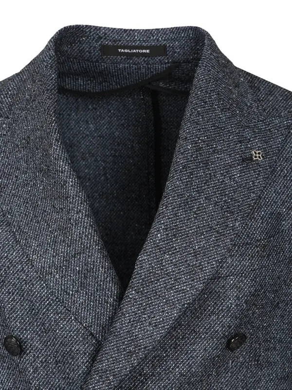 Tagliatore Double-breasted Wool And Silk Blazer