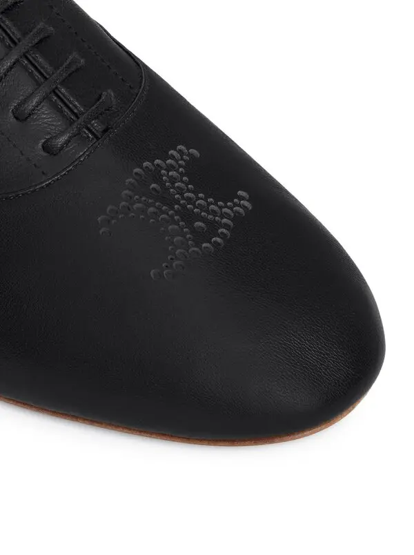 Celine Perforated Richelieu Shoes - Black