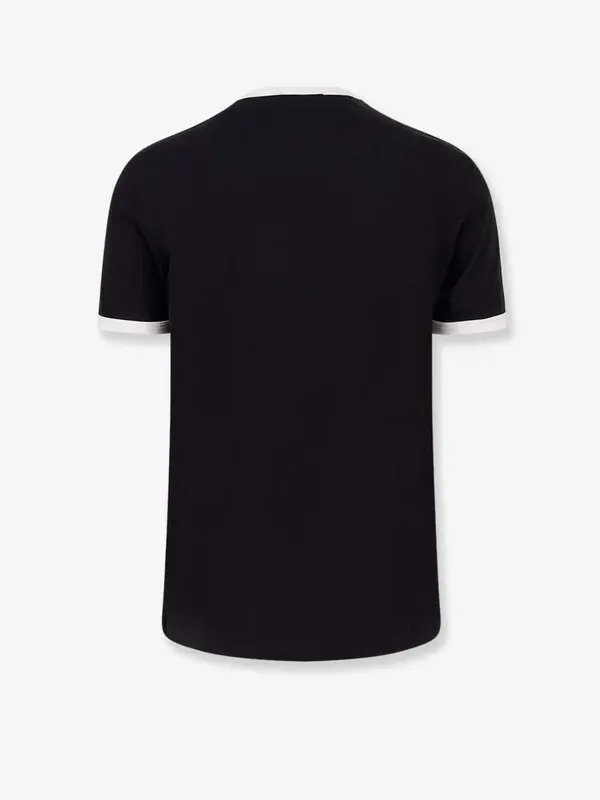 Dolce & Gabbana Cotton T-shirt With Flocked Logo Print - Multicolor