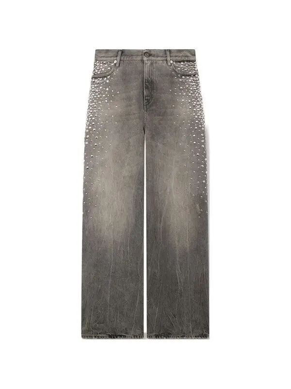 GOLDEN GOOSE Studded Boyfriend Denim Jeans - Multicolor