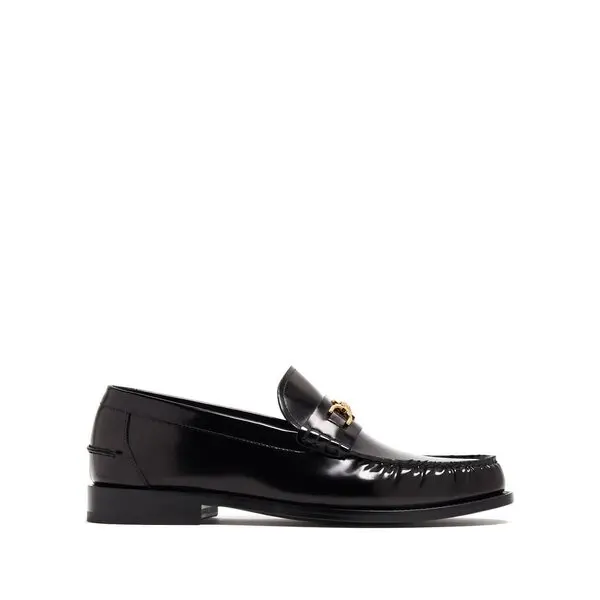 Versace Leather Loafers - Black