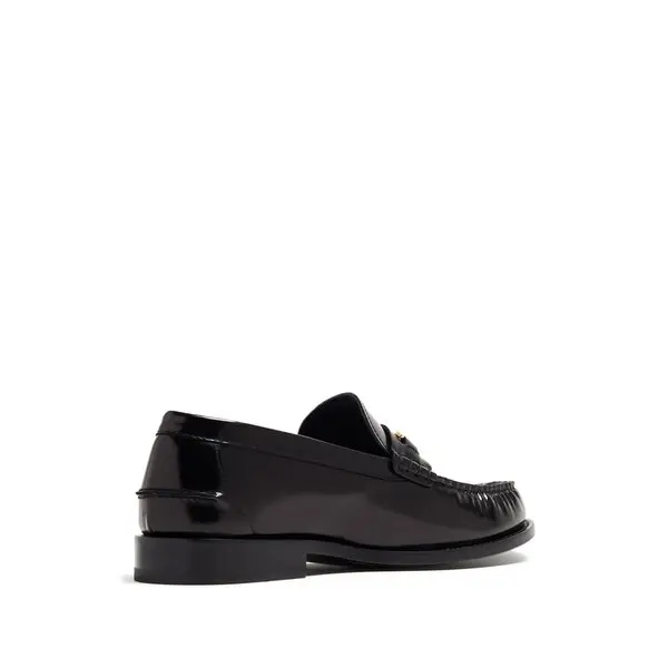 Versace Leather Loafers - Black