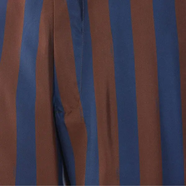 Fendi Pequin Stripes Silk Bermuda - Blue