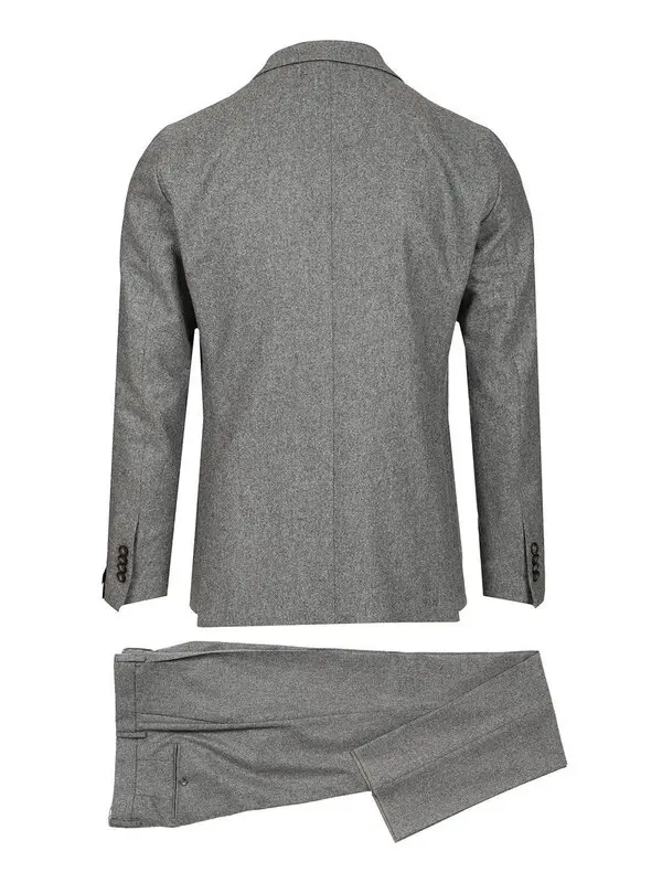 Tagliatore Super 100s Wool Double Breasted Suit - Gray