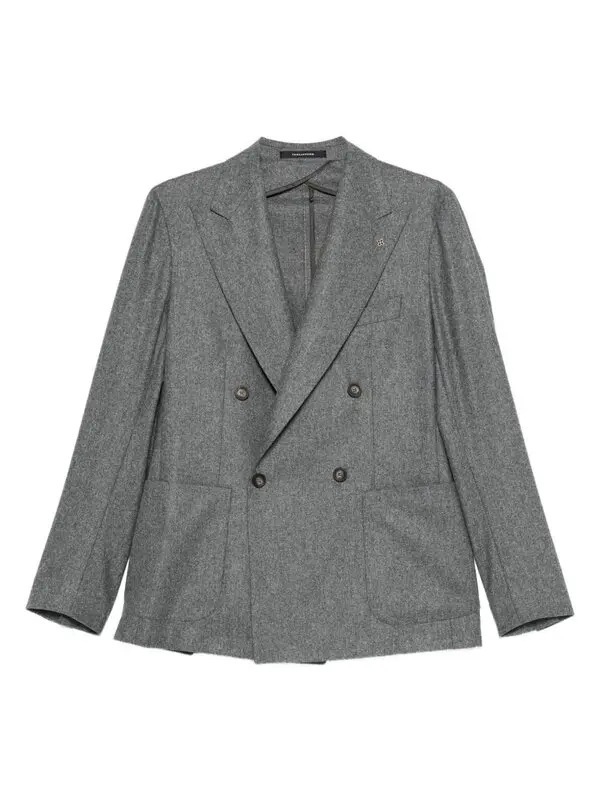 Tagliatore Super 100s Wool Double Breasted Suit - Gray