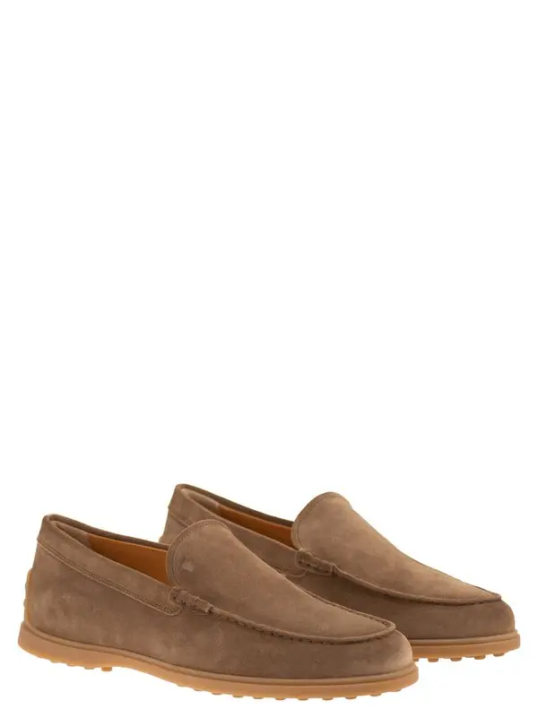 TOD'S Suede Leather Slipper Moccasin