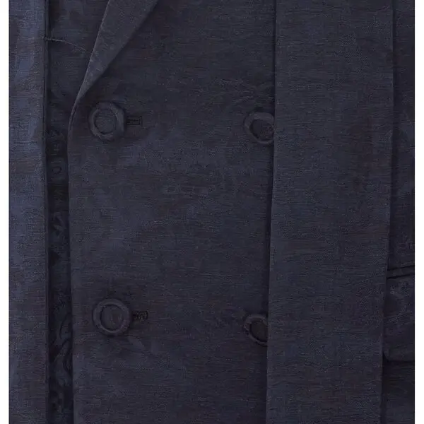 Valentino Garavani Double Breasted Jacket With Fringed Scarf